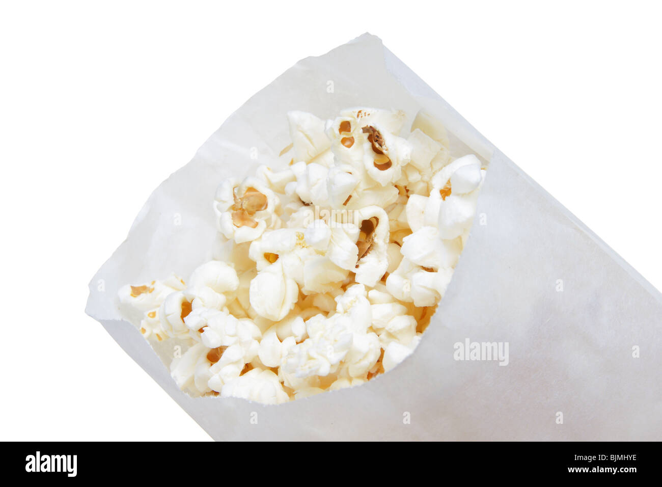 Popcorn in paper bag with clipping path Stock Photo - Alamy