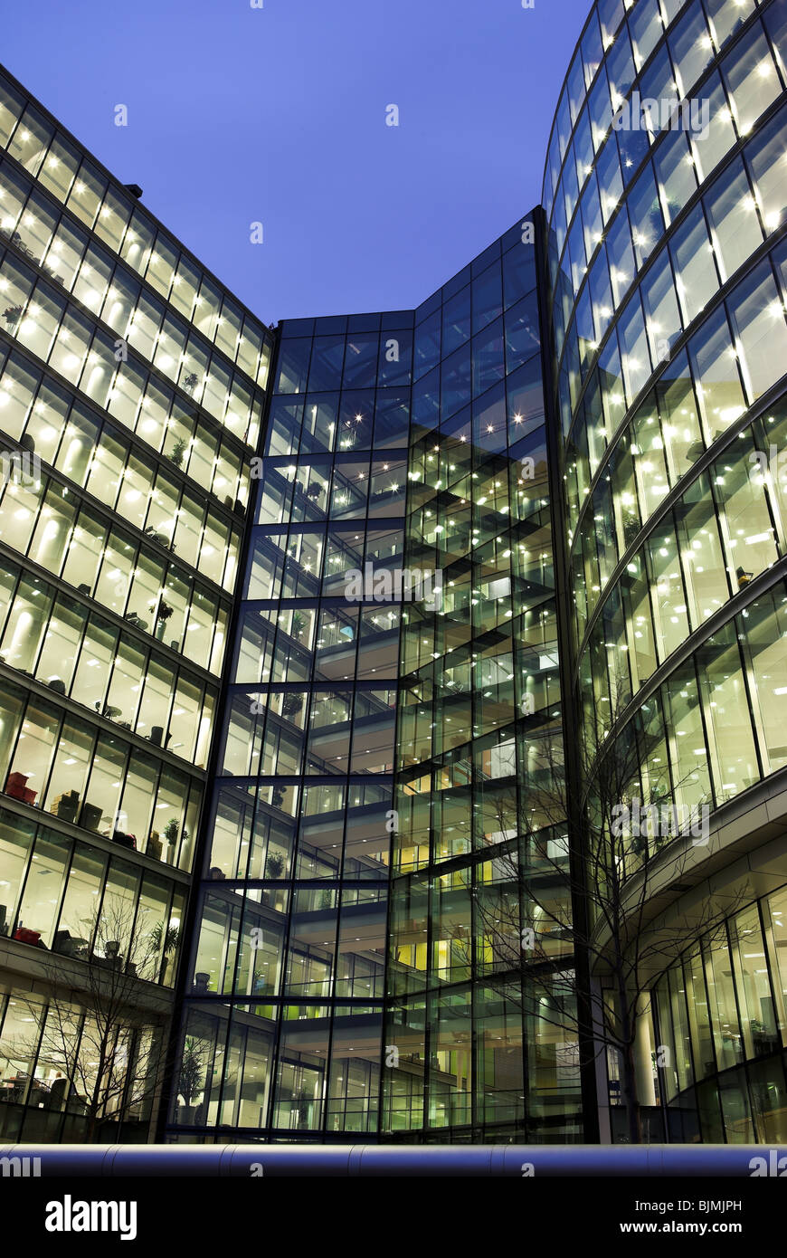 Office block at nighttime Stock Photo - Alamy