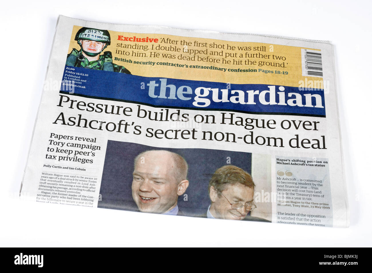 Guardian newspaper copy front page hi-res stock photography and images ...