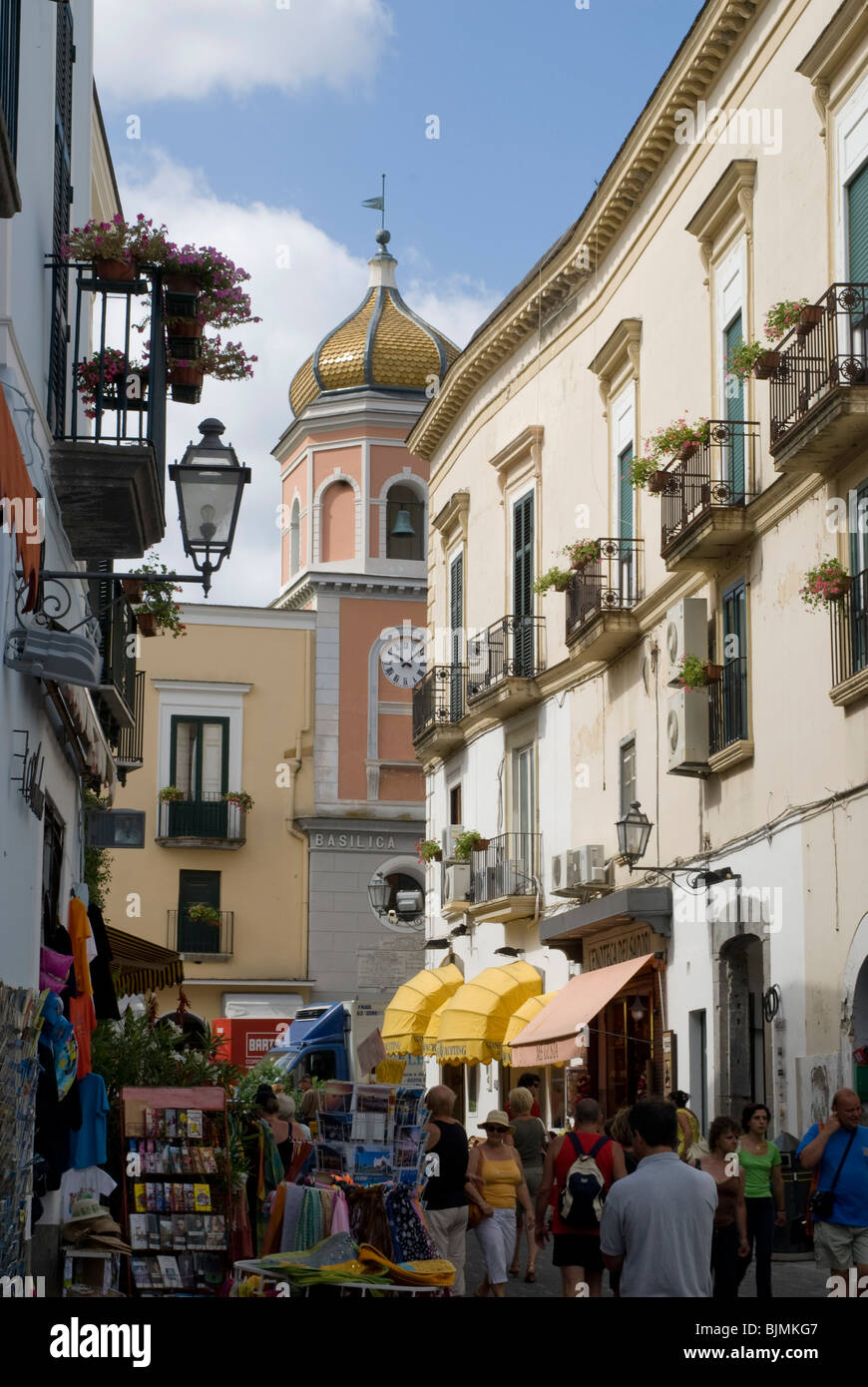 Italy, Campania, Gulf of Naples, Island of Ischia, Forio, old town ...