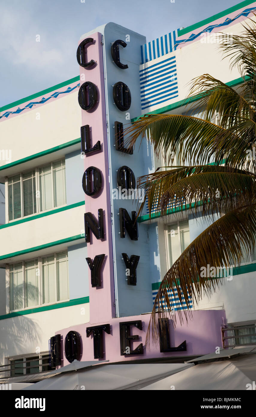 The Colony Hotel 736 Ocean Drive, Miami Beach, Florida, USA Stock Photo ...