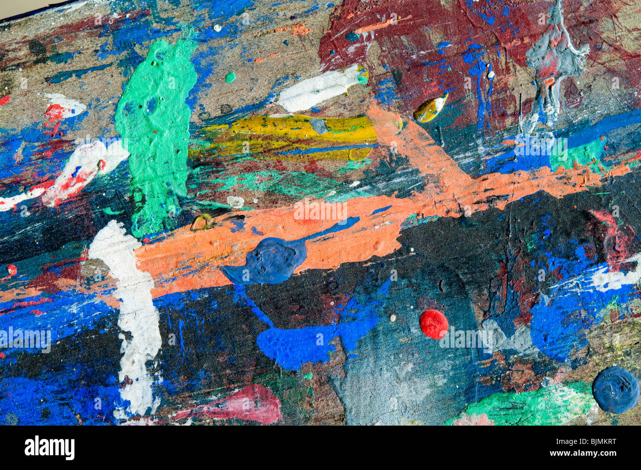 Random brush strokes take on abstract qualities that suggest motion ...