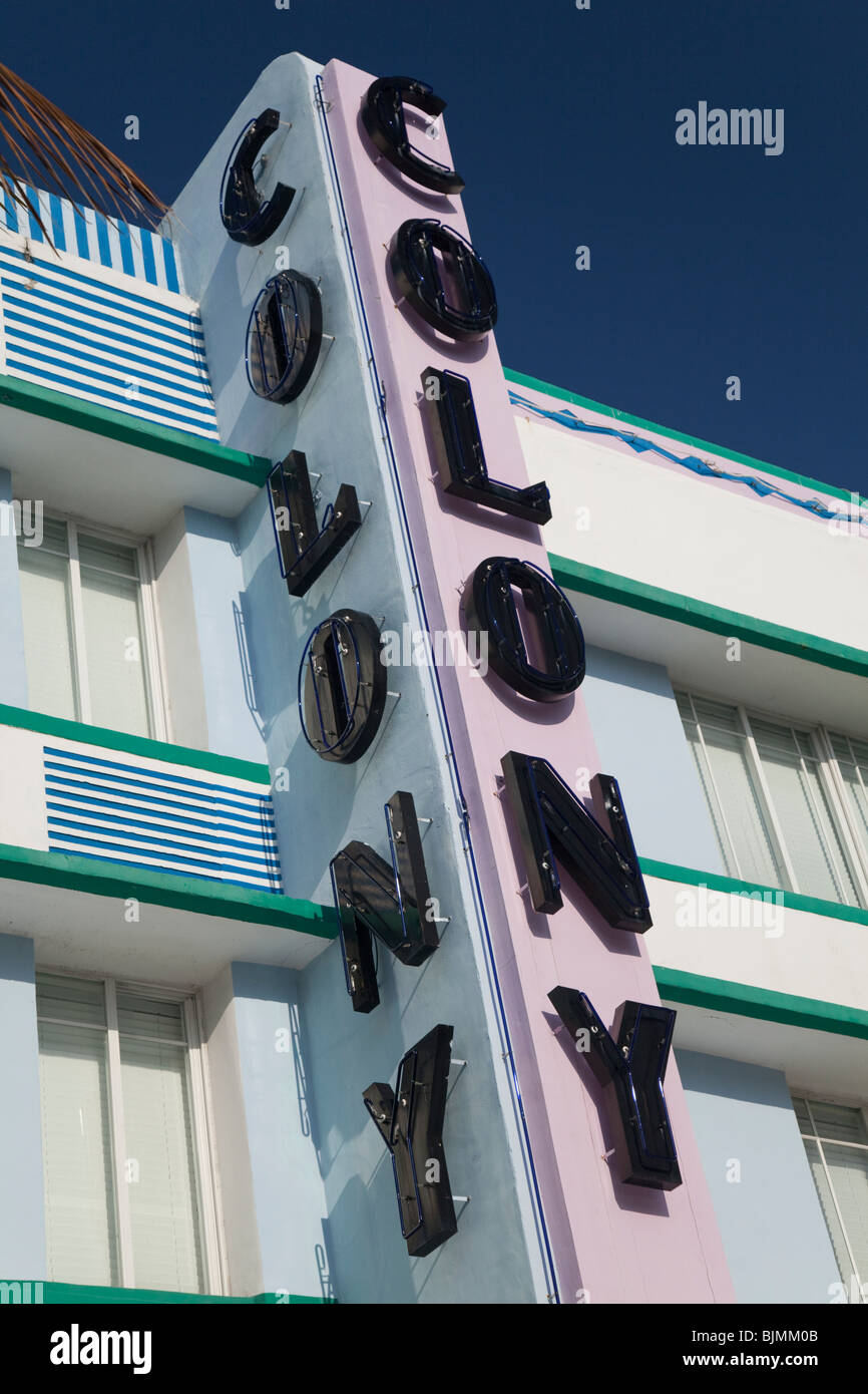 The Colony Hotel 736 Ocean Drive, Miami Beach, Florida, USA Stock Photo ...