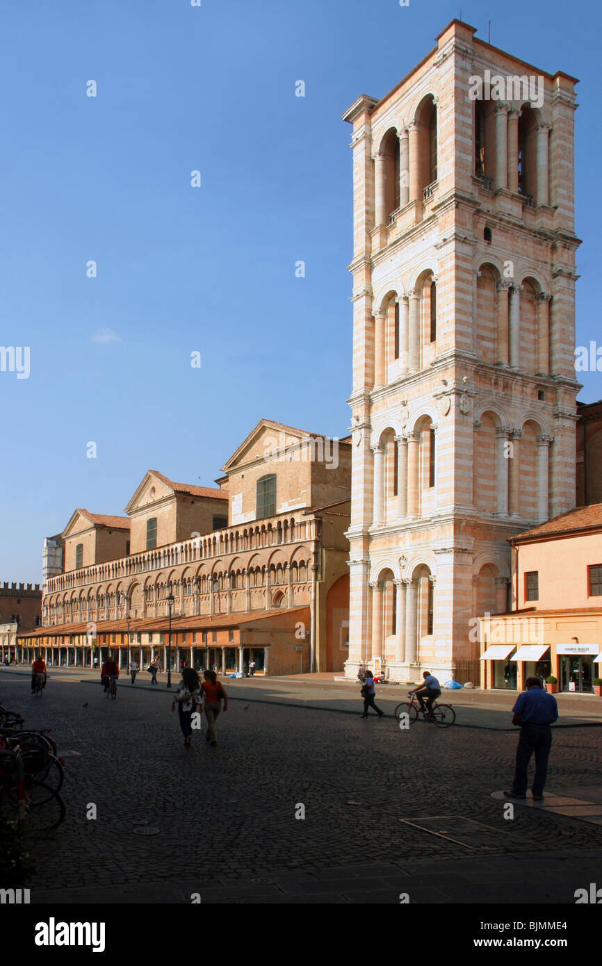 Ferrara . The tower-bell of the cathedral Stock Photo - Alamy