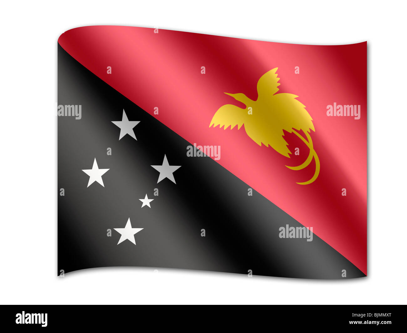 Flag of Papua New Guinea Stock Photo - Alamy