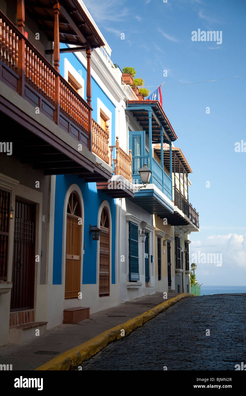 Colorful Colonial Architecture Old San Juan Puerto Rico Caribbean Stock ...