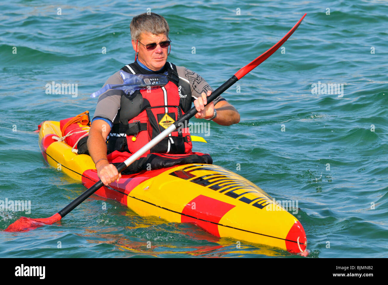 Rescue Canoe lifeguard, UK Stock Photo - Alamy