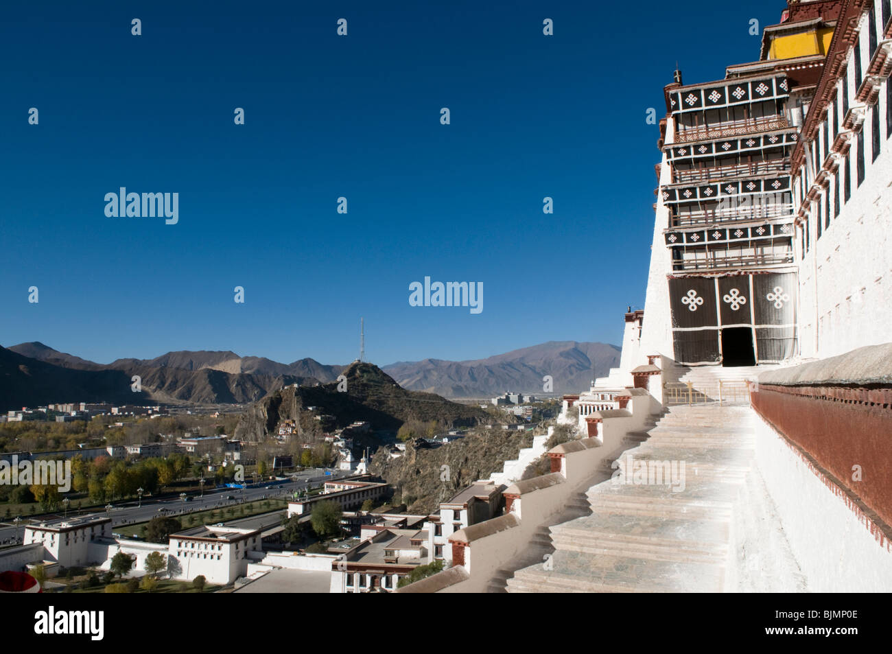 View of Lhasa from the Potala Palace Lhasa Tibet Stock Photo - Alamy