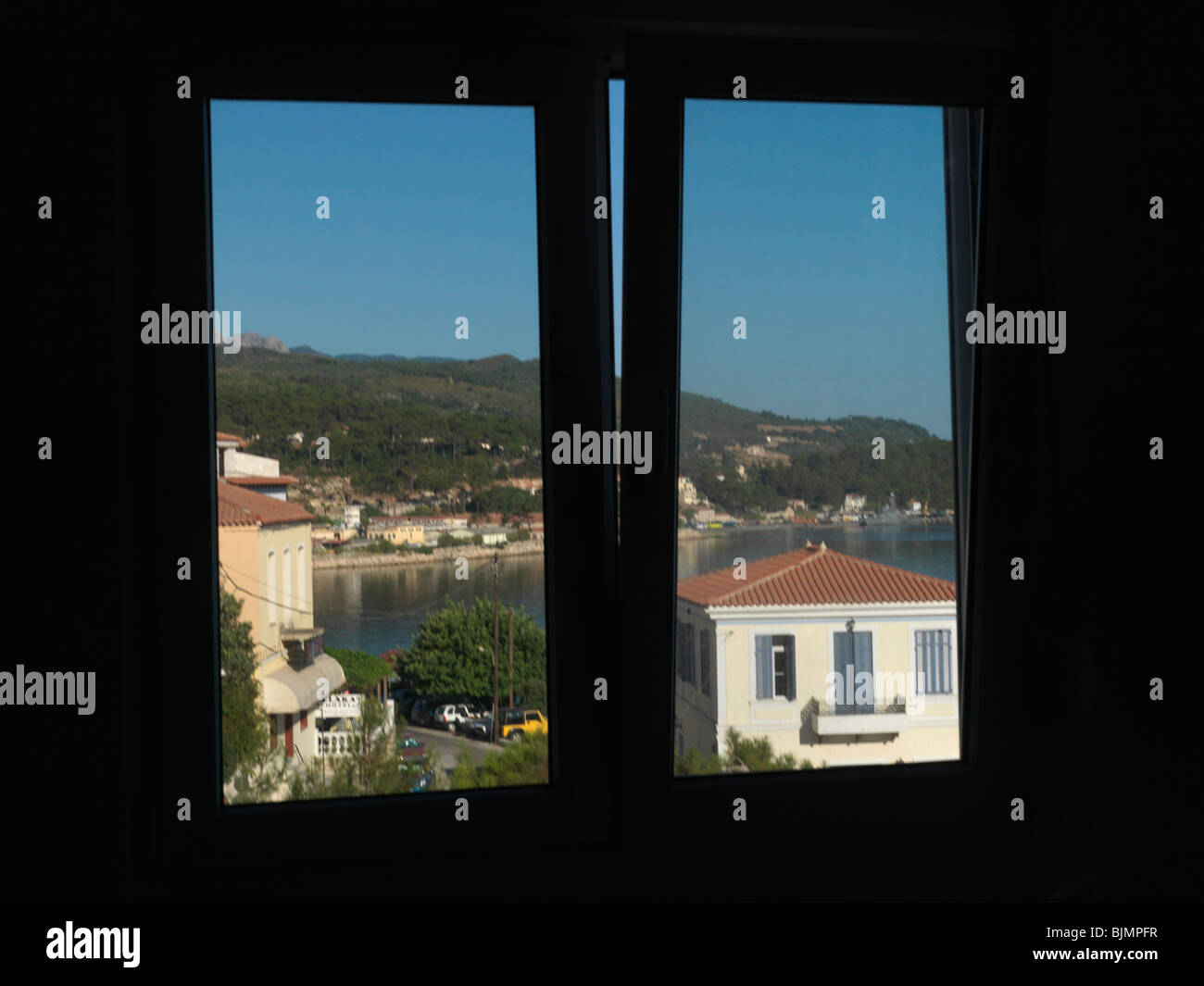View from windows greece hi-res stock photography and images - Alamy