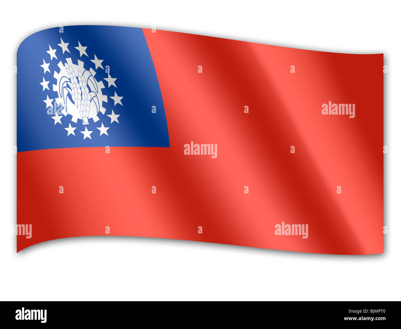 Flag of Myanmar Stock Photo - Alamy