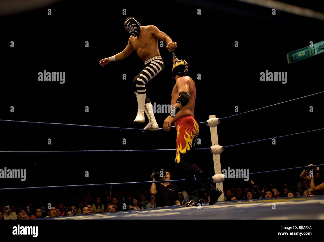 Wrestlers perform at a Lucha Libre event in Arena Mexico, Mexico City ...