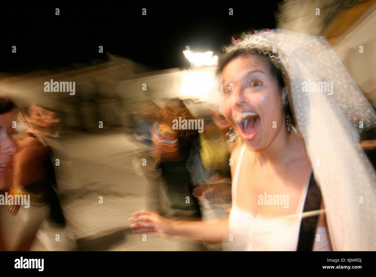 Bride having her bachelorette party, Cadiz, Spain Stock Photo - Alamy