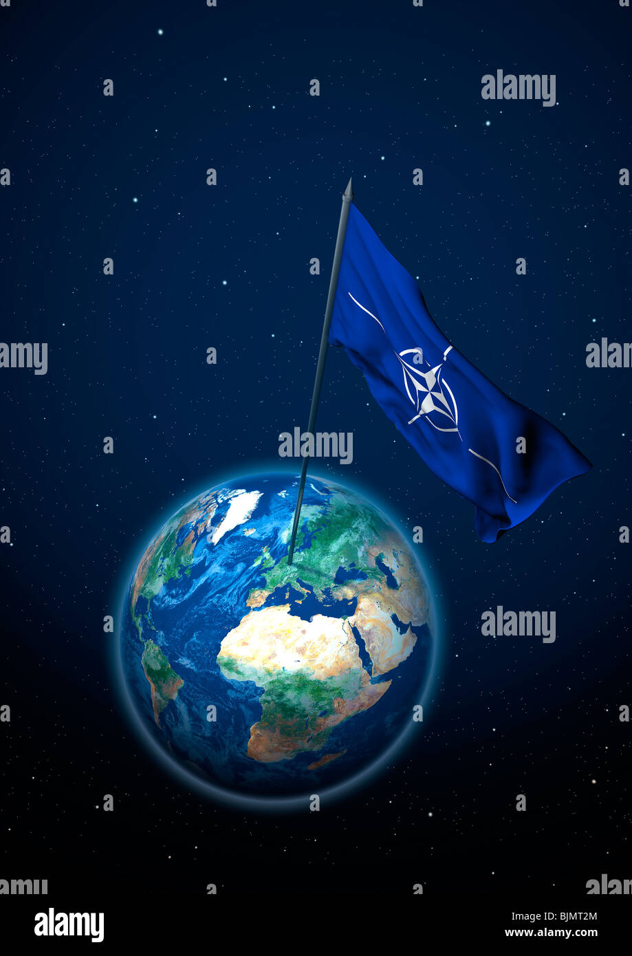 Nato Flag Nato Flag High Resolution Stock Photography and Images - Alamy