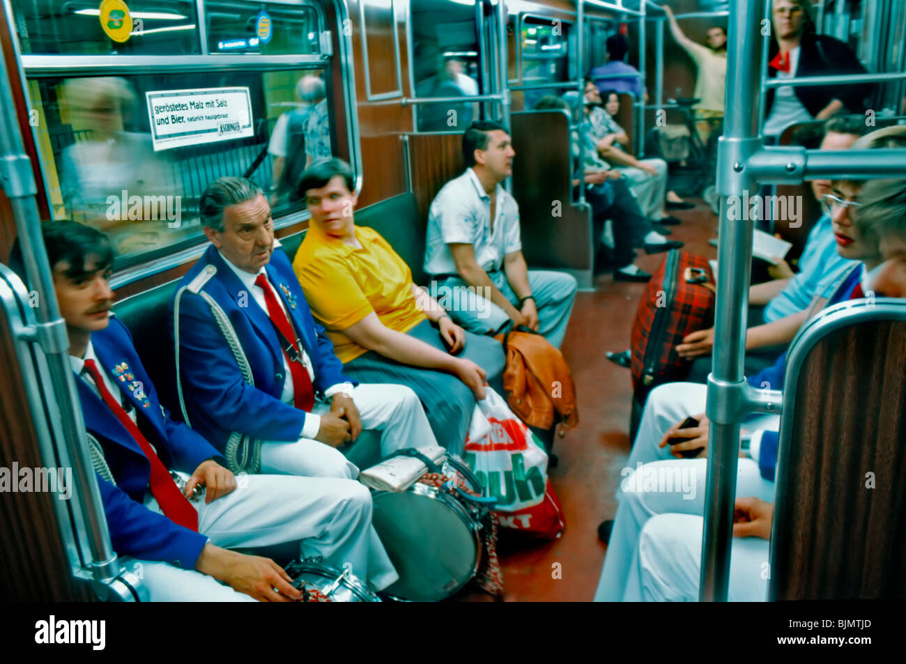 Berlin, Germany - German People Riding on Subway Train, Inside U-Bahn ...
