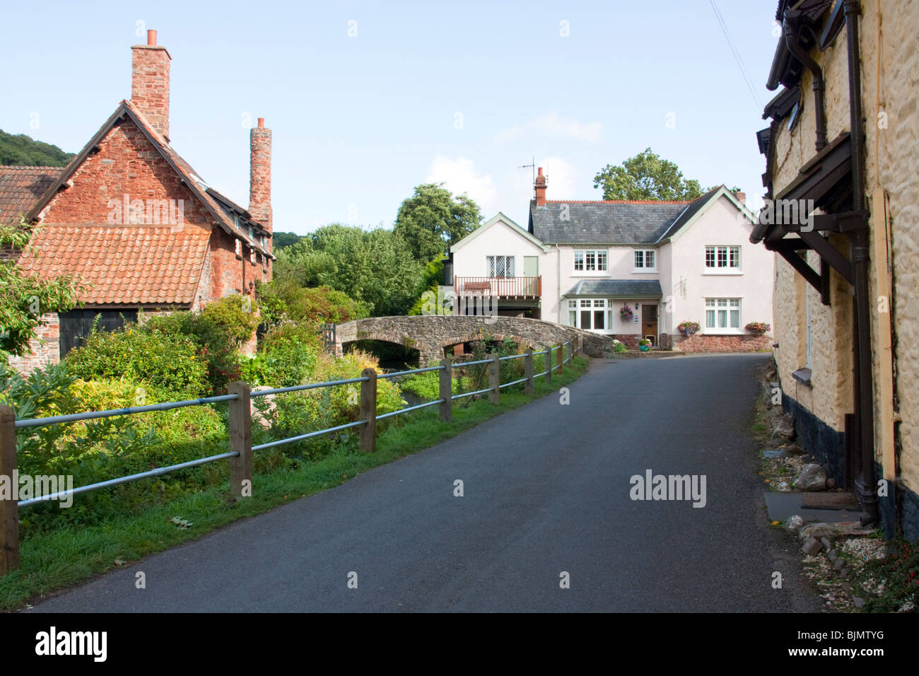 Village of Allerford Somerset England Stock Photo - Alamy