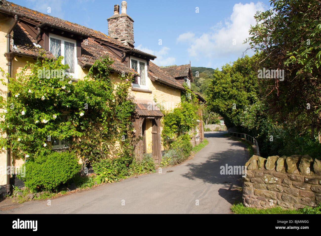 The village of Bossington, Somerset England Stock Photo - Alamy