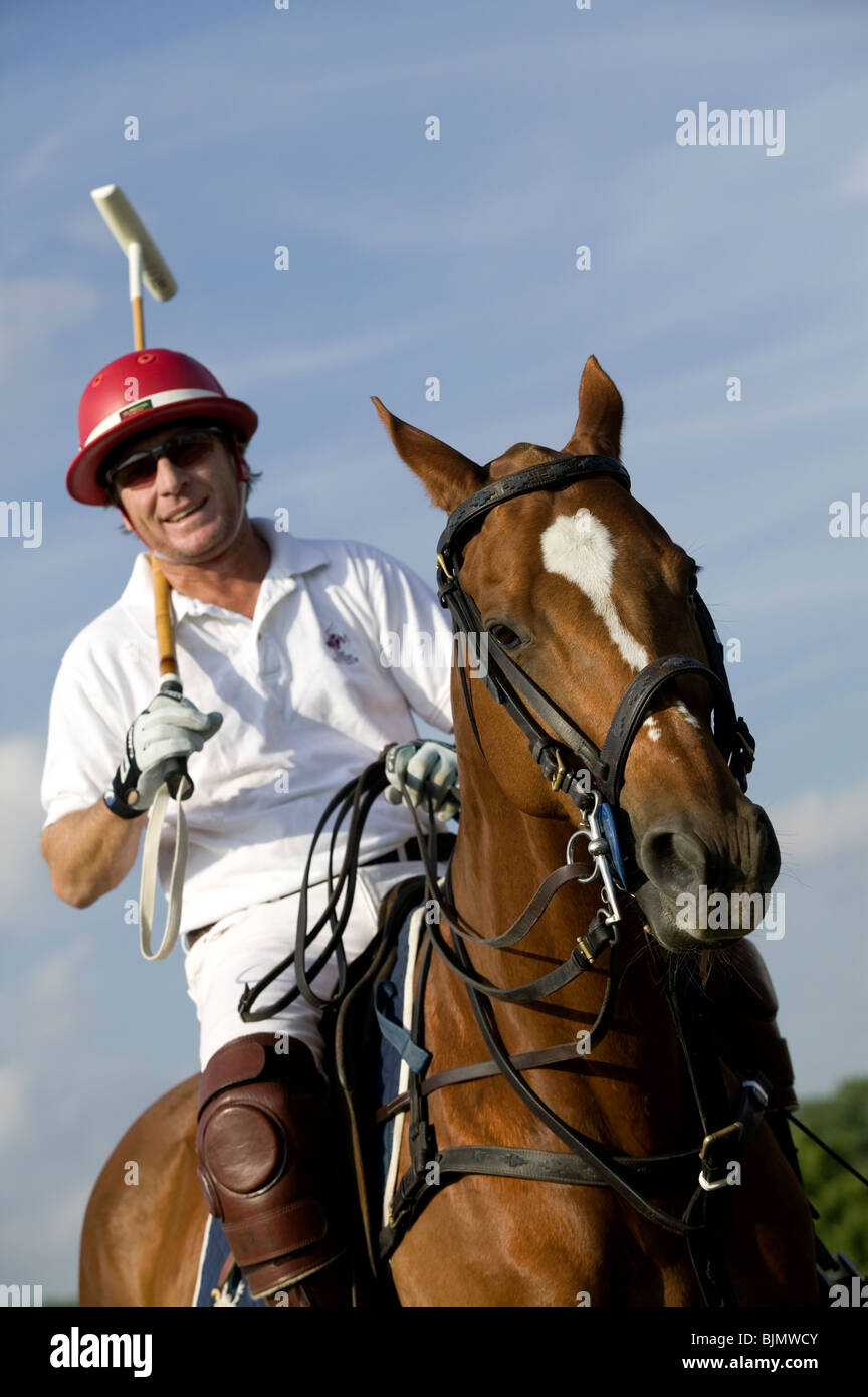 Polo Player at Ham Polo Club London UK Stock Photo - Alamy