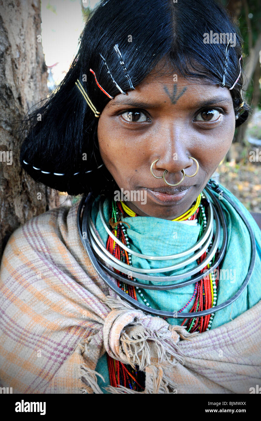 Tribal woman in Chatikona, India Stock Photo - Alamy