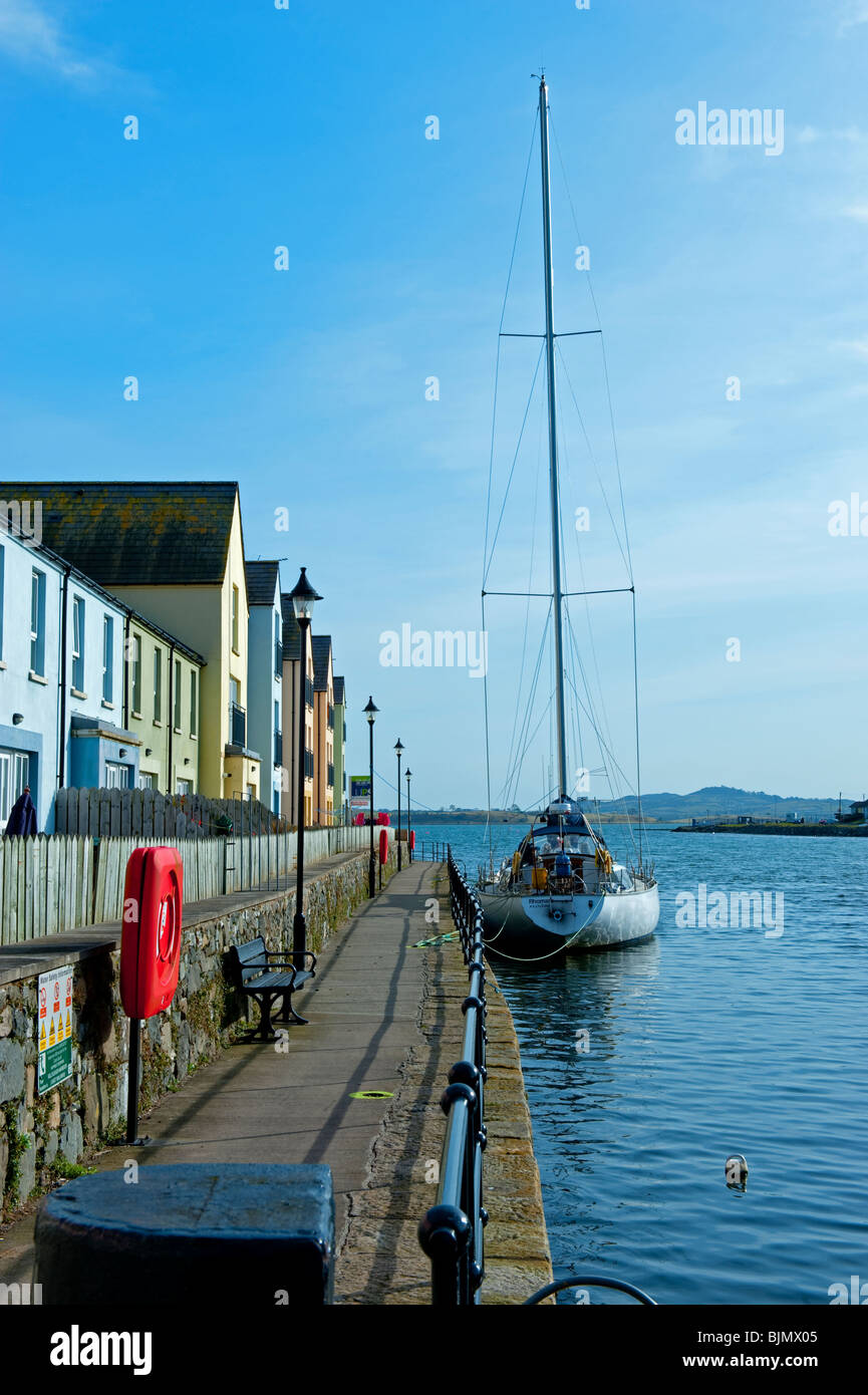 yacht moored at Killyleagh County Down Stock Photo - Alamy