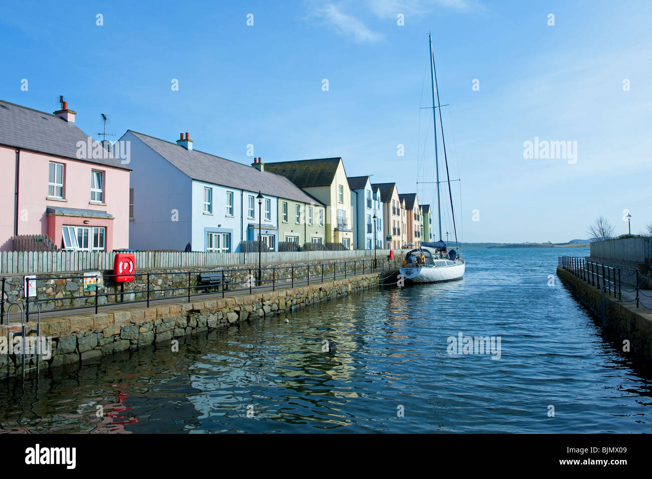 yacht moored at Killyleagh County Down Stock Photo - Alamy