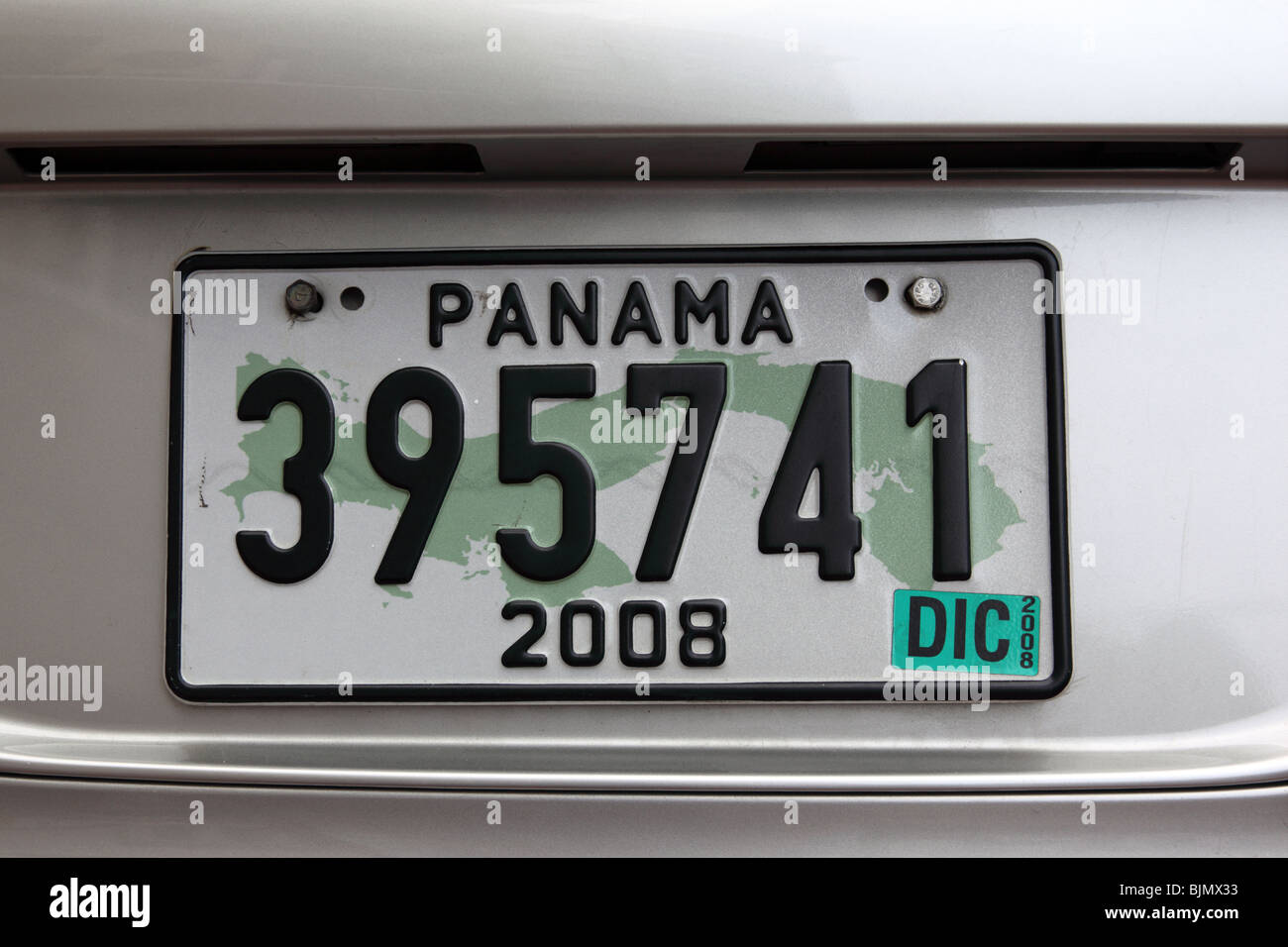 Car numberplate with map of Panama, Panama City Stock Photo - Alamy