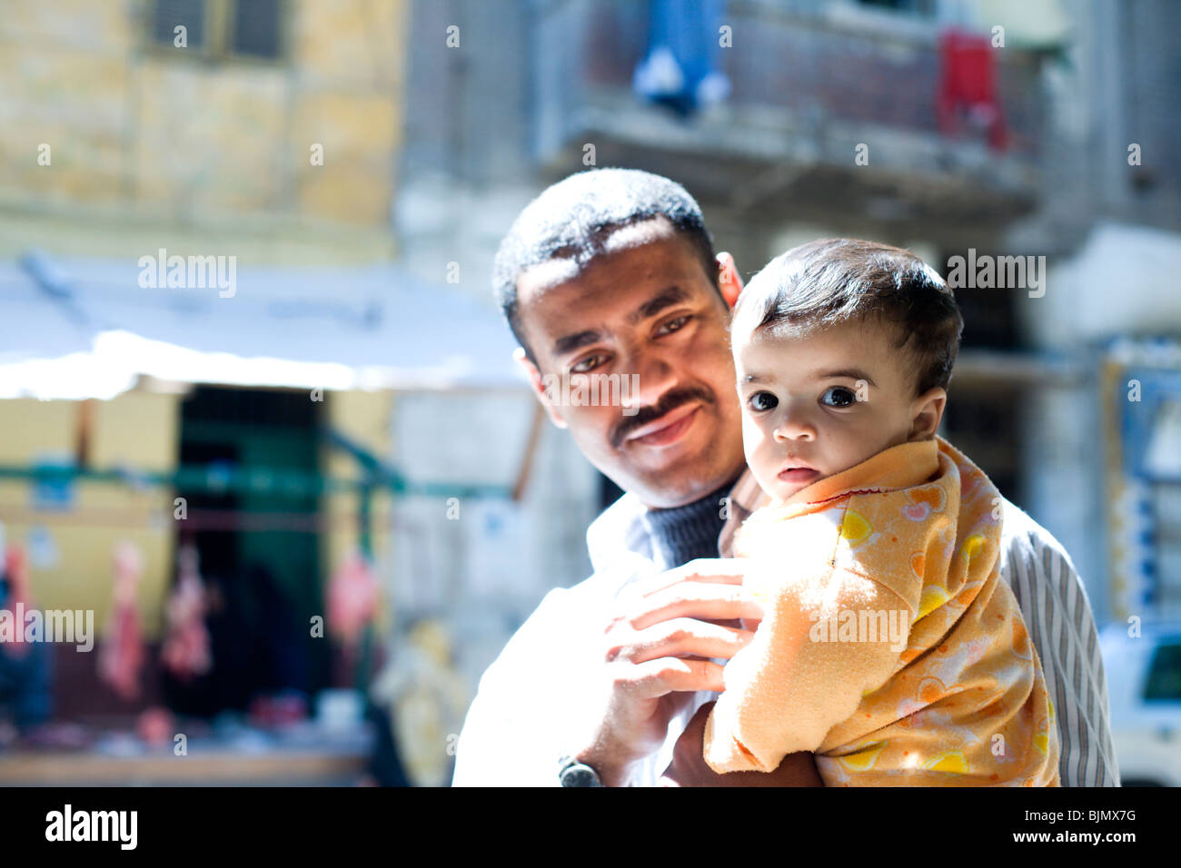 An Egyptian father and child Stock Photo - Alamy