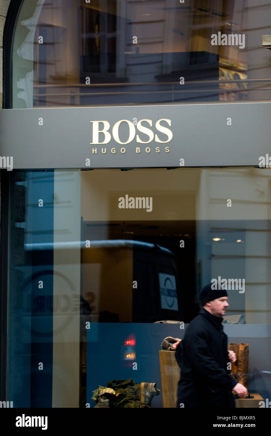 Hugo boss Store sign in Friedrichstrasse Berlin Germany Stock Photo - Alamy