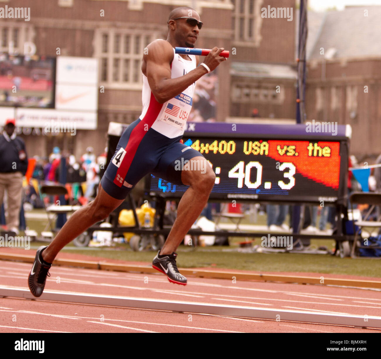 Angelo Taylor of the USA Red Team competing in the ODM USA vs. the ...