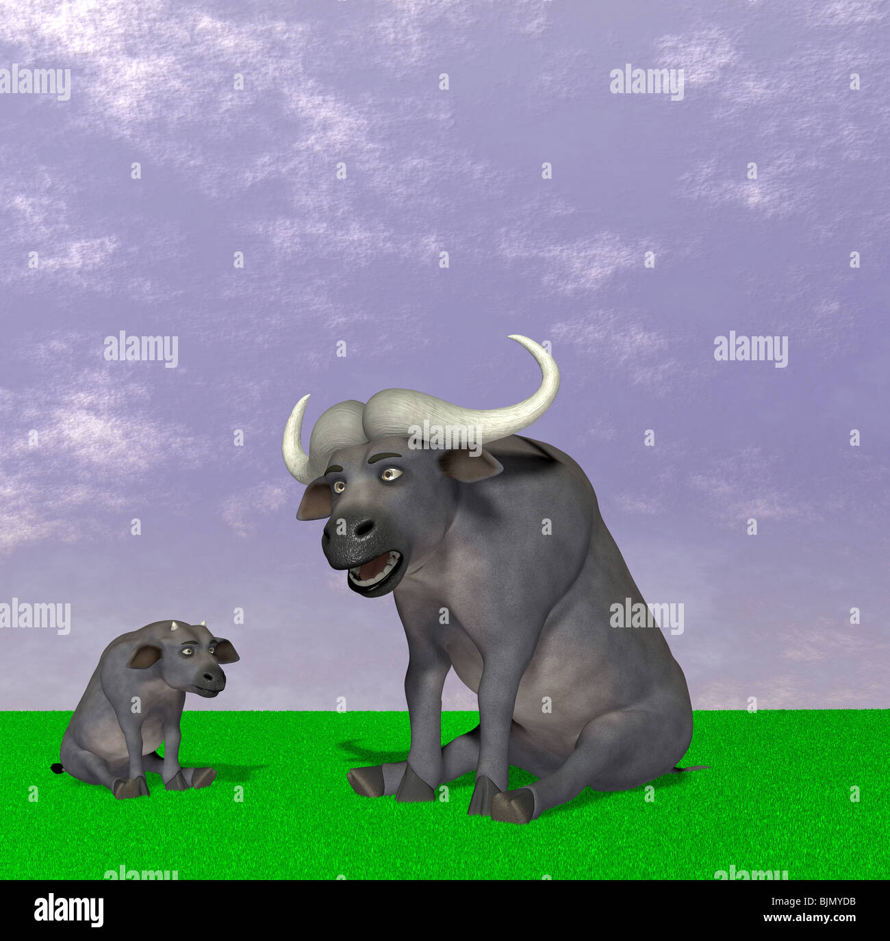 Cartoon buffalo hi-res stock photography and images - Alamy