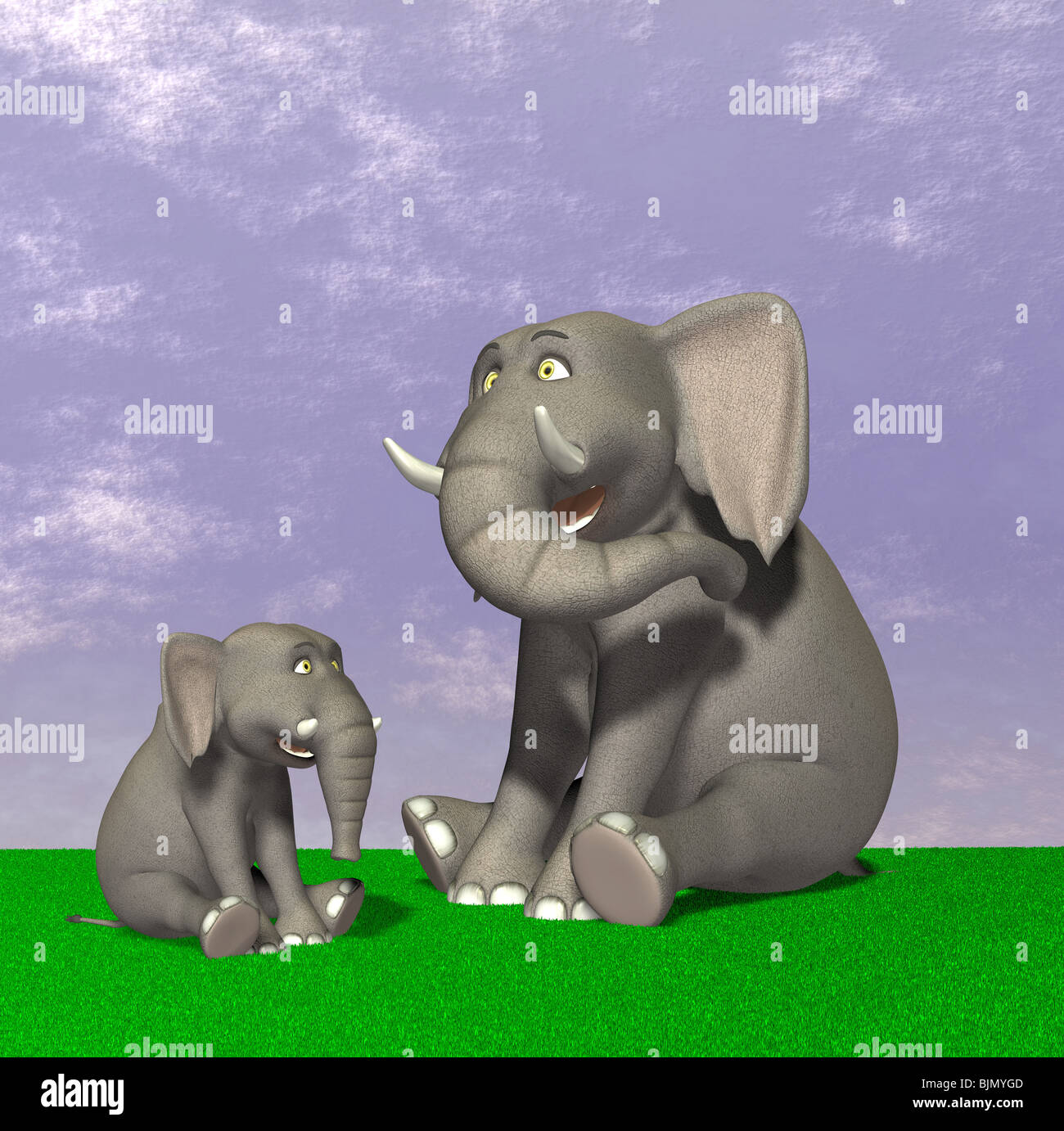Cartoon elephants hi-res stock photography and images - Alamy