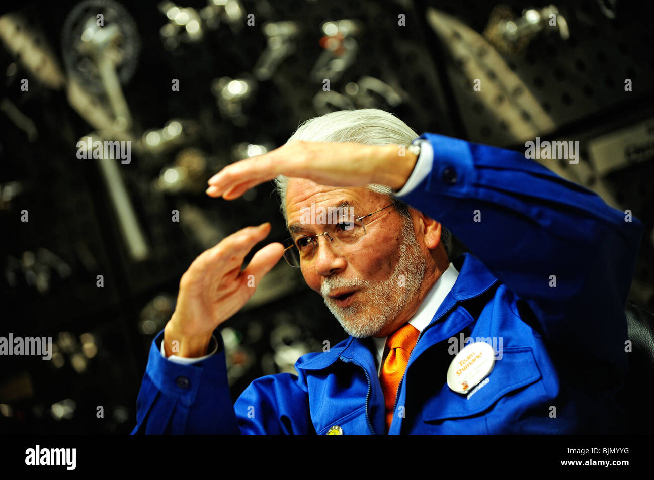 Yoshizo Shimano, chairman of Shimano, Inc., at the company's ...
