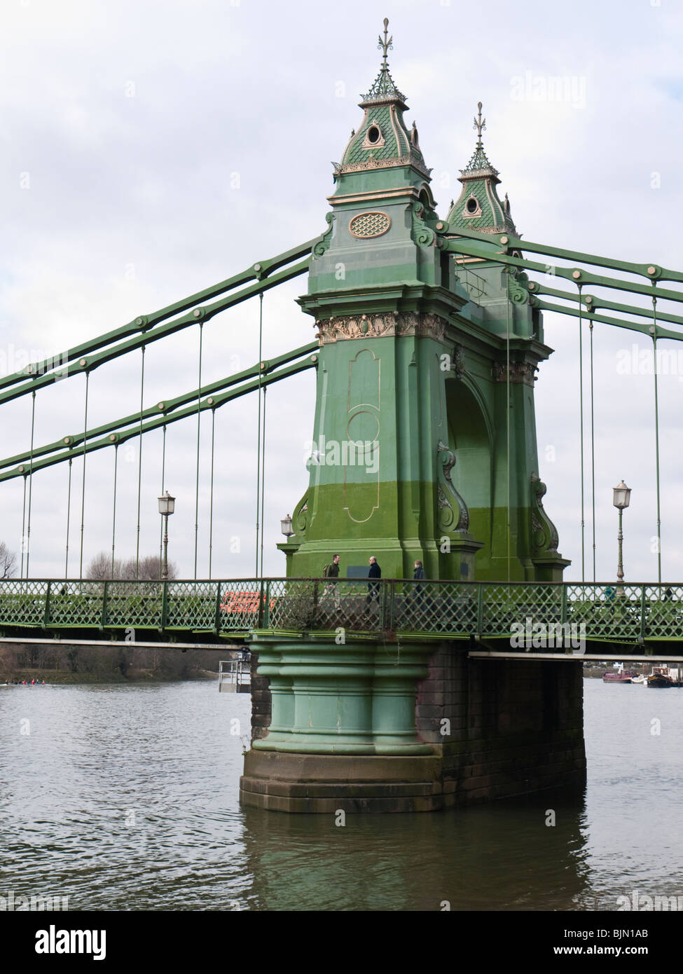 Hammersmith Bridge London England UK Stock Photo - Alamy