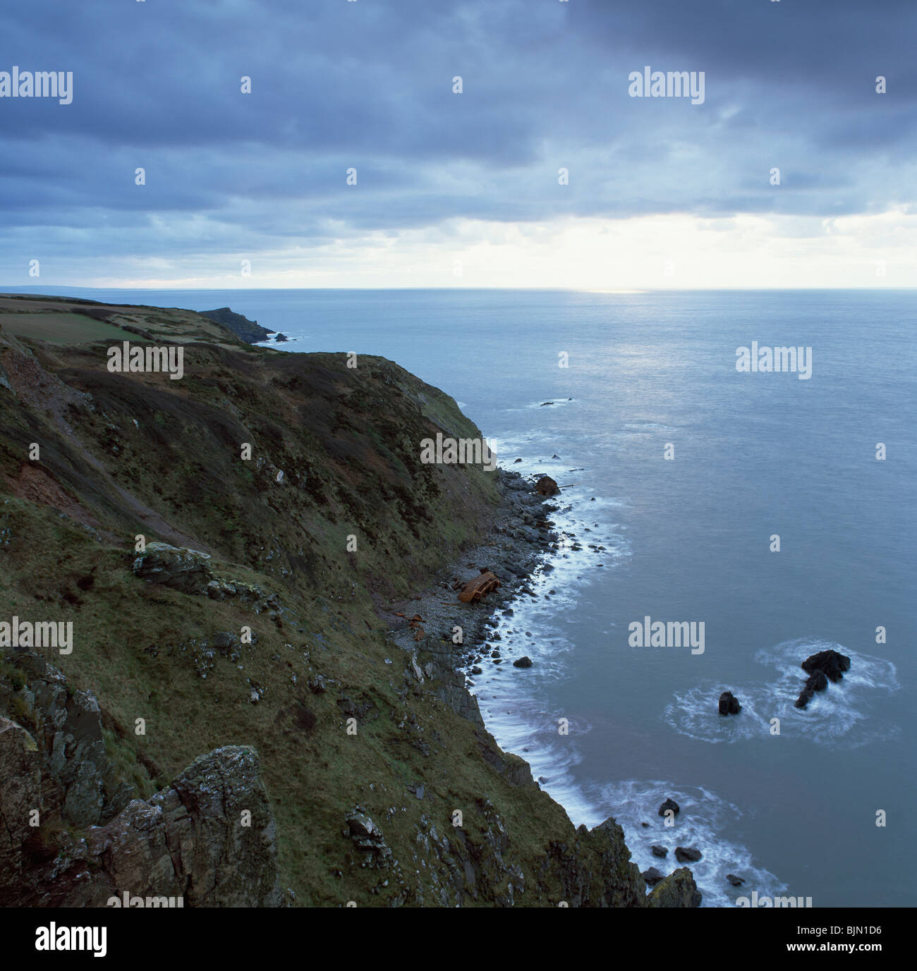 Shipwreck at Hartland Point, North Devon, U.K Stock Photo - Alamy