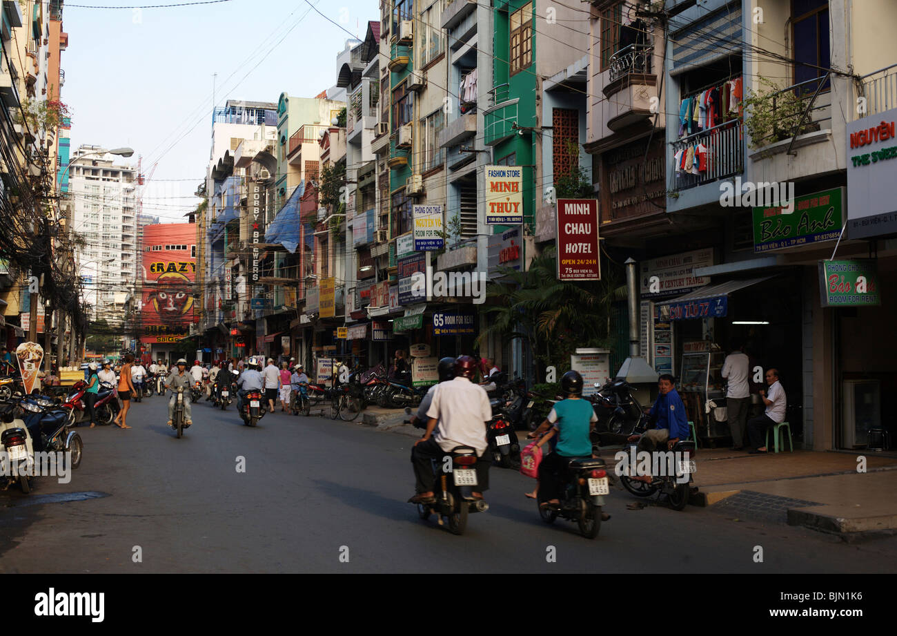 Traffic on the streets of Saigon or Ho Chi Minh City in Vietnam Stock ...