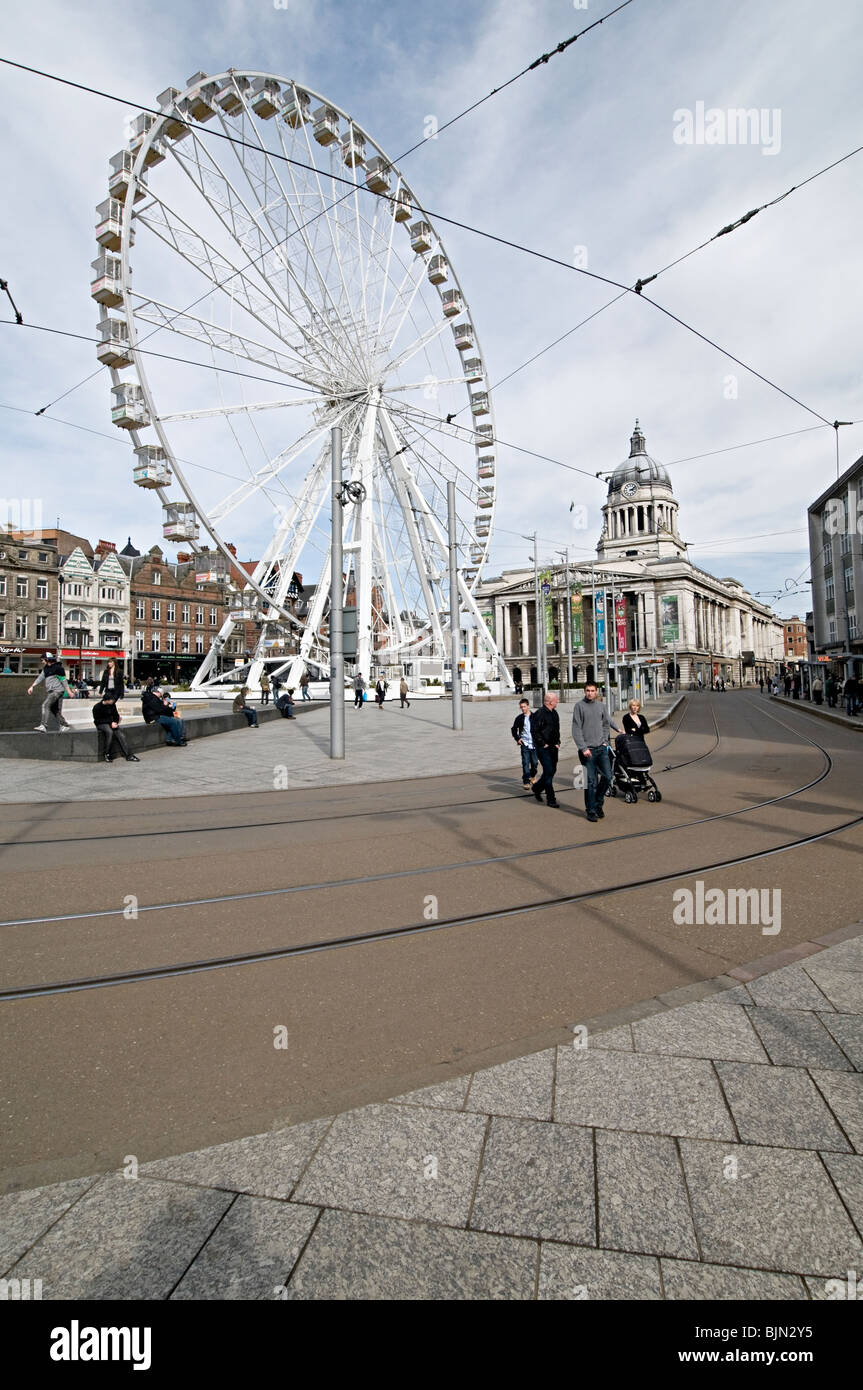 the nottingham wheel in market square nottingham Stock Photo - Alamy