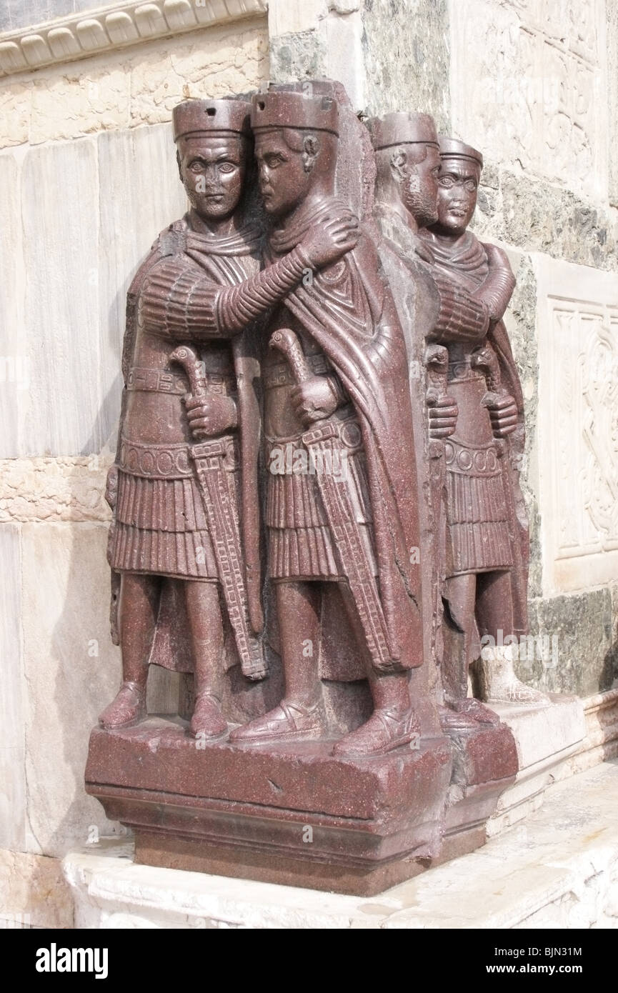 Portrait of the Four Tetrarchs, porphyry statue c AD300, Basilica of ...