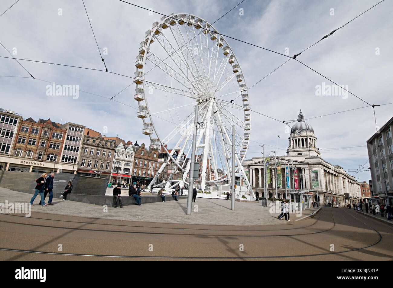 the nottingham wheel in market square nottingham Stock Photo - Alamy
