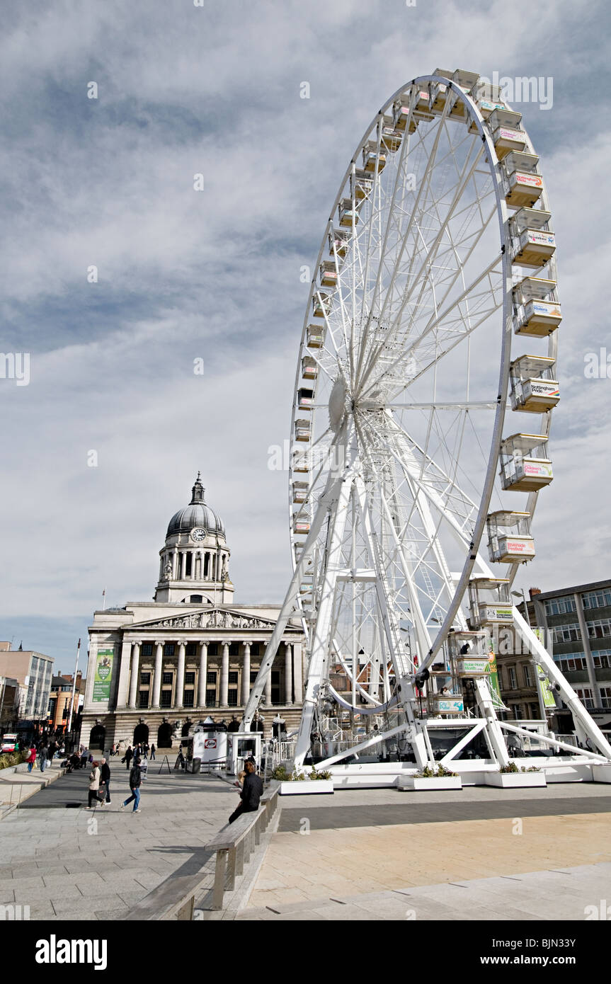 the nottingham wheel in market square nottingham Stock Photo - Alamy