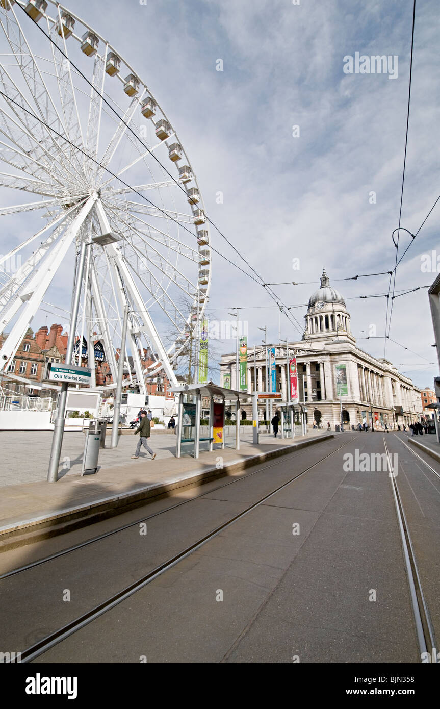 the nottingham wheel in market square nottingham Stock Photo - Alamy