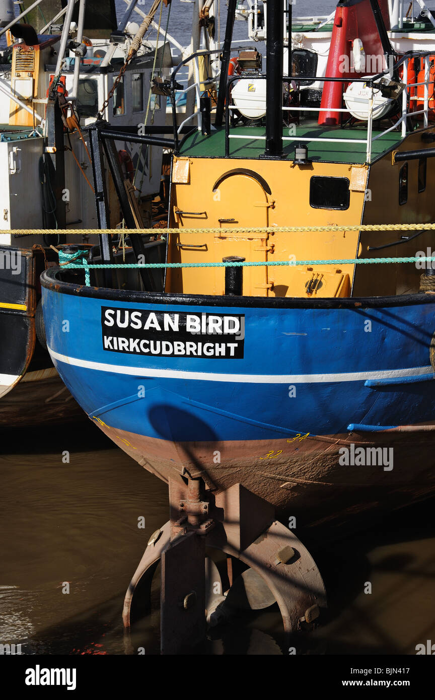 Scallop fishing boat in Kirkudbright harbour Stock Photo - Alamy