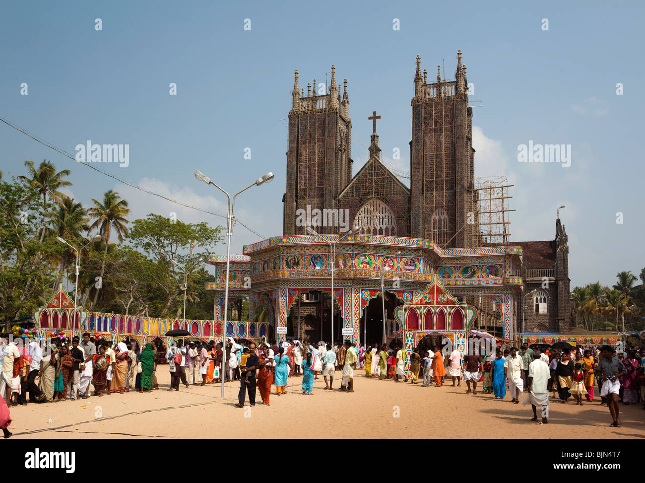 India, Kerala, Alappuzha, (Alleppey) Arthunkal, St. Andrew's Church ...