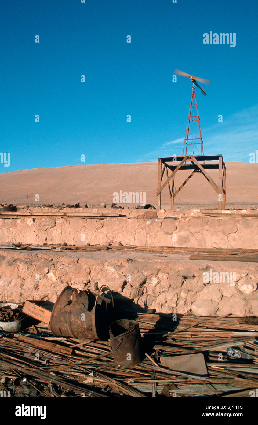 CHILE GHOST NITRATE MINING TOWN IN THE ATACAMA DESERT IN THE NORTH ...