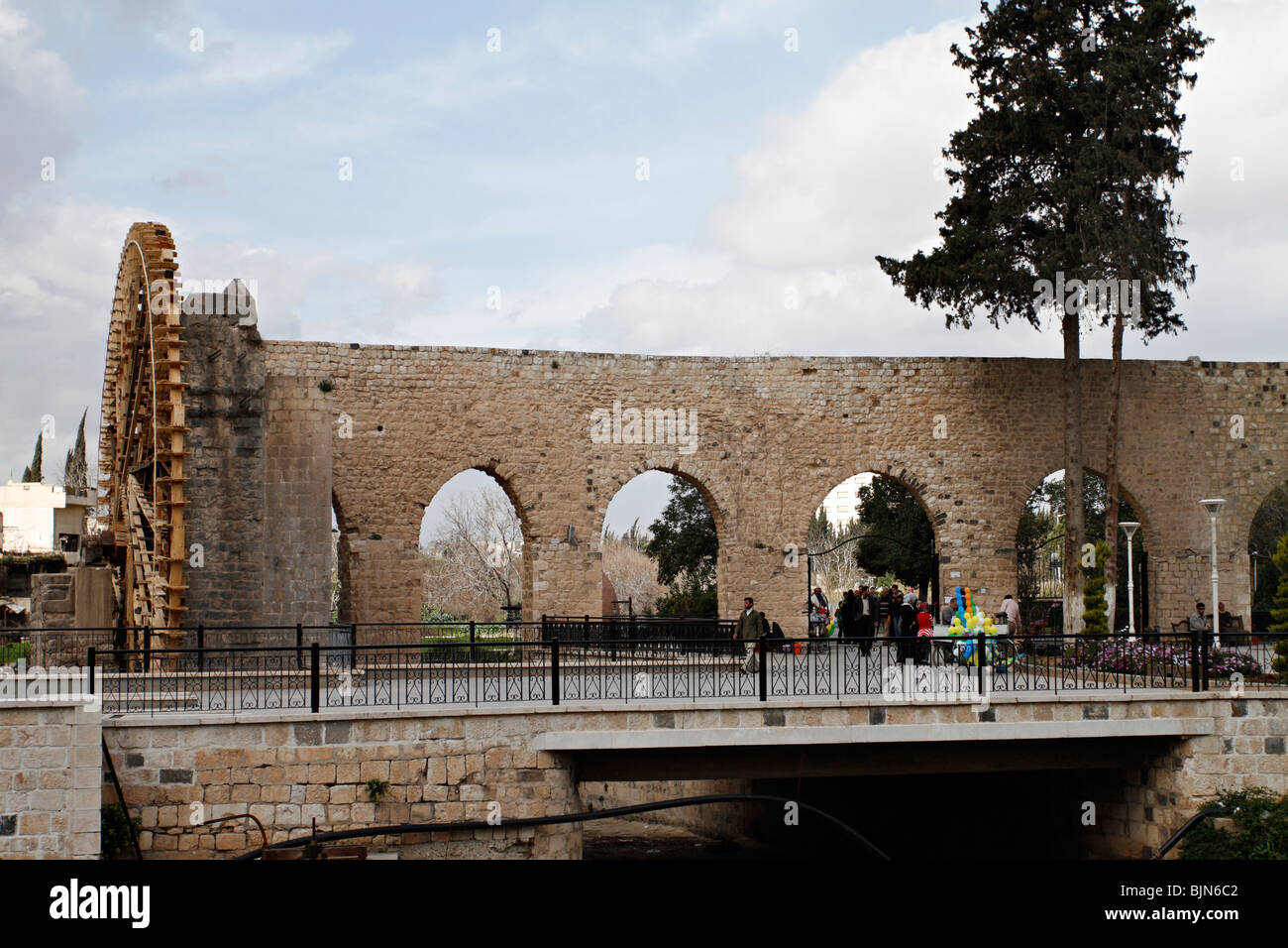 Water wheel or noria in Hama, Syria Stock Photo - Alamy