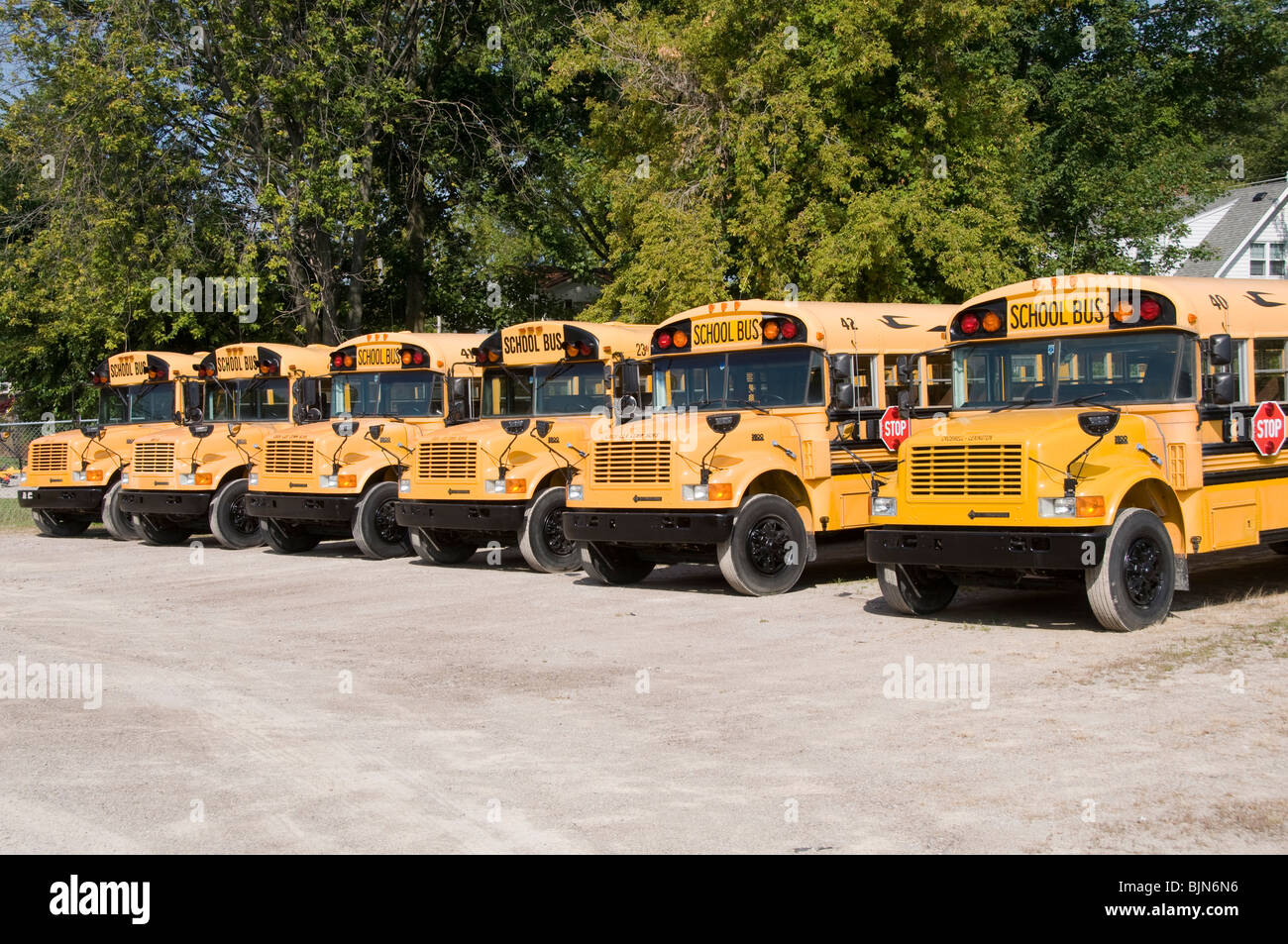 School busses transport student children hi-res stock photography and ...