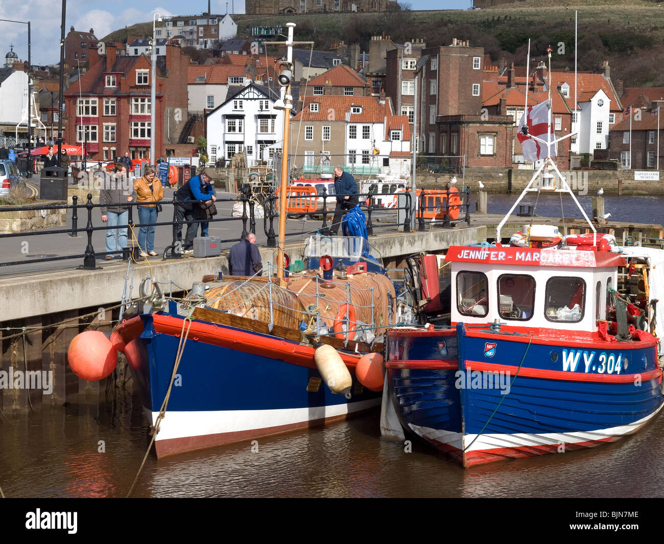 The old Whitby Lifeboat "Mary Ann Hepworth" being prepared for summer ...