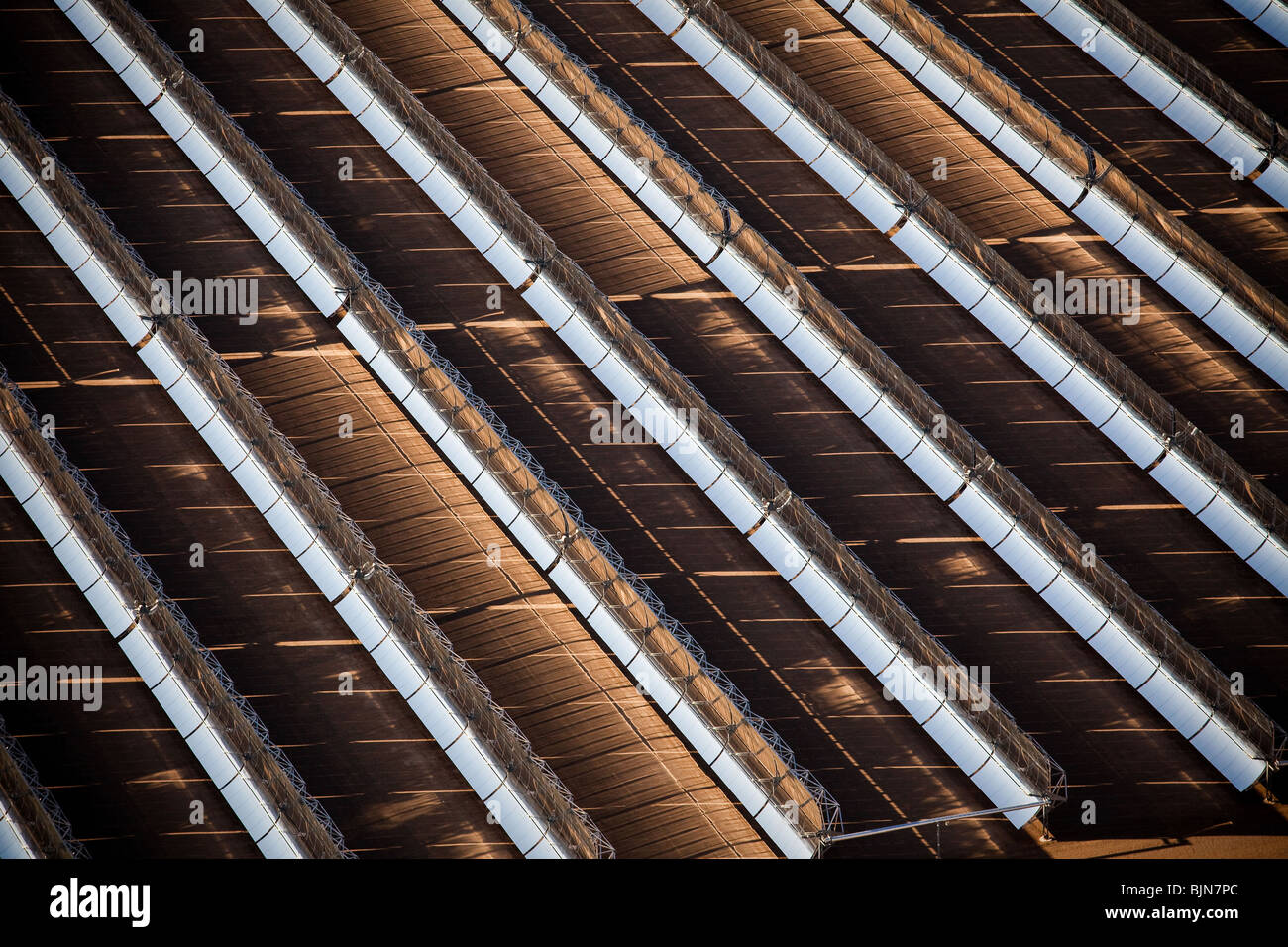 Aerial view of Nevada Solar One generating station, the largest ...