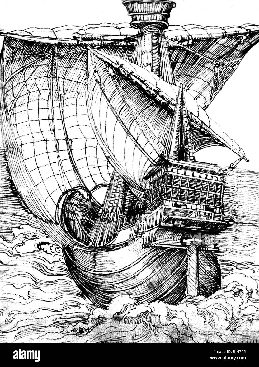 Cog ship drawing hi-res stock photography and images - Alamy