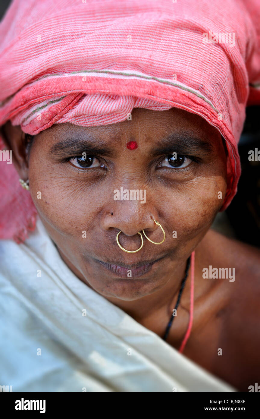 Mali tribal woman in India Stock Photo - Alamy