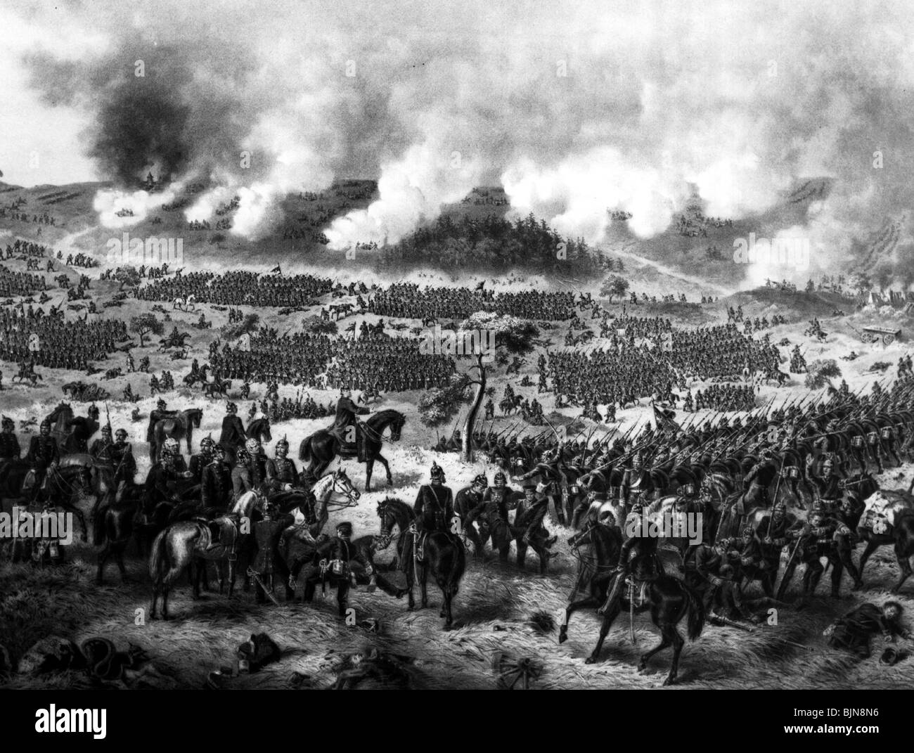 events, Austro-Prussian War 1866, Battle of Koeniggraetz, 3.7.1866 ...