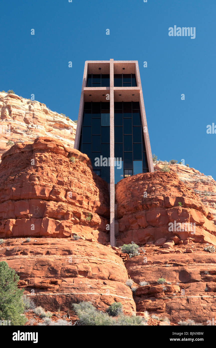 The Church of the Holy Cross built into the rocks at Sedona, Arizona ...